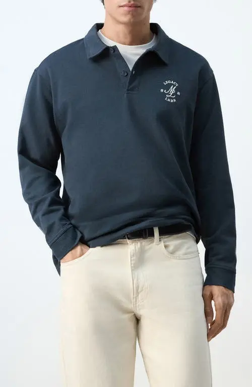 Mango Cotton Embroidered Graphic Polo