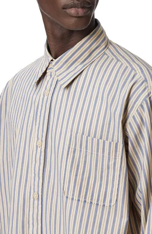 ALLSAINTS Roma Stripe Button Front Shirt