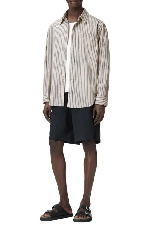 ALLSAINTS Roma Stripe Button Front Shirt