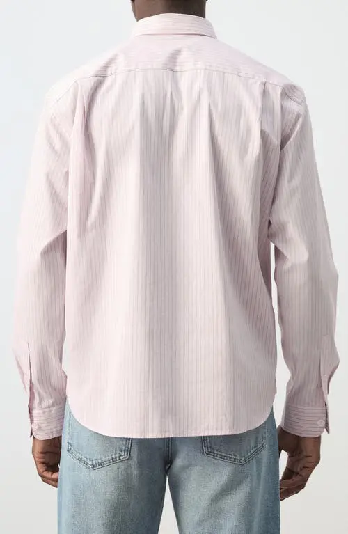 Mango Relaxed Fit Stripe Cotton Button-up Shirt