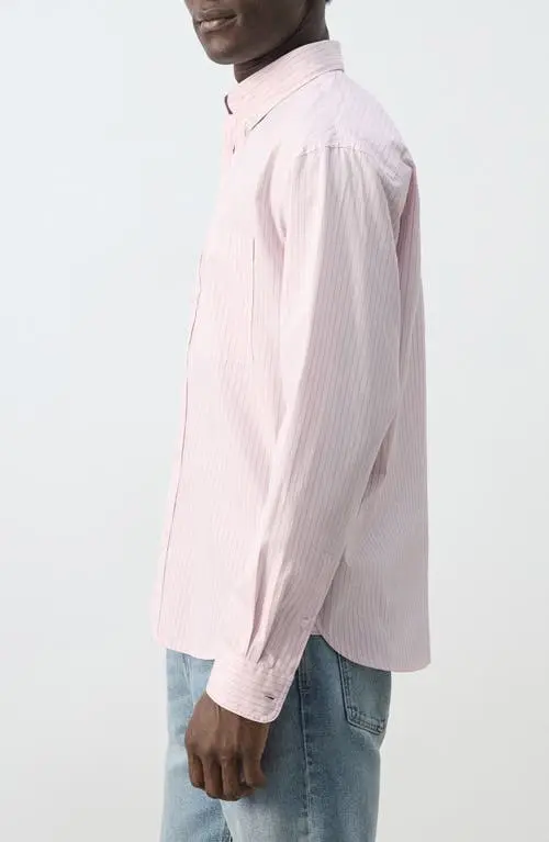 Mango Relaxed Fit Stripe Cotton Button-up Shirt