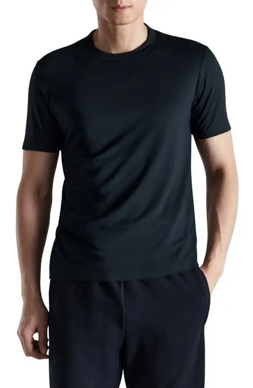 Mango Slim Fit Comfort Stretch T-shirt - Navy