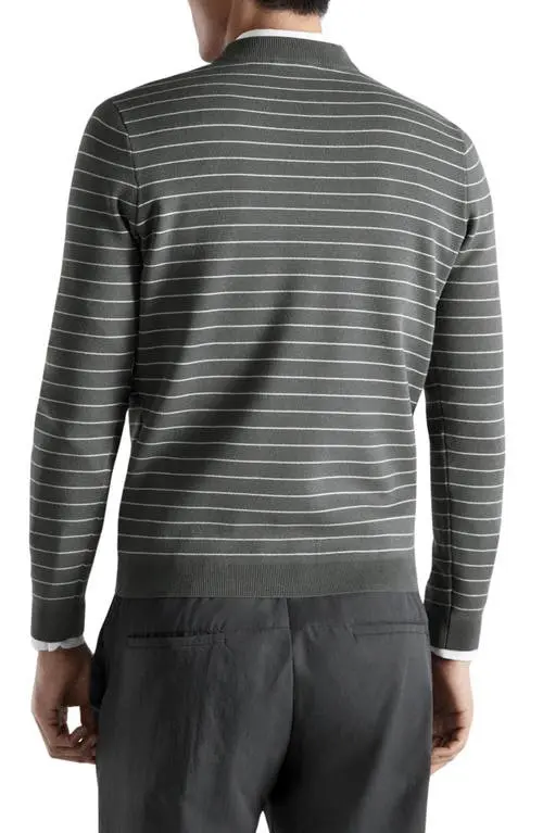Mango Striped Jersey Crewneck Sweater