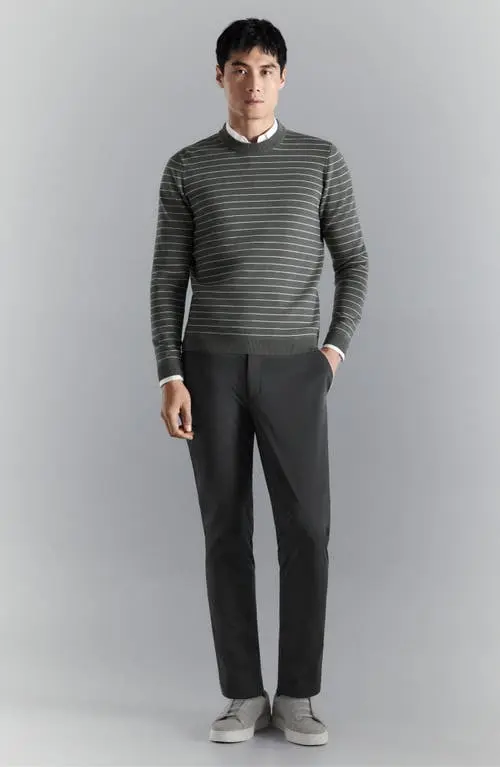 Mango Striped Jersey Crewneck Sweater