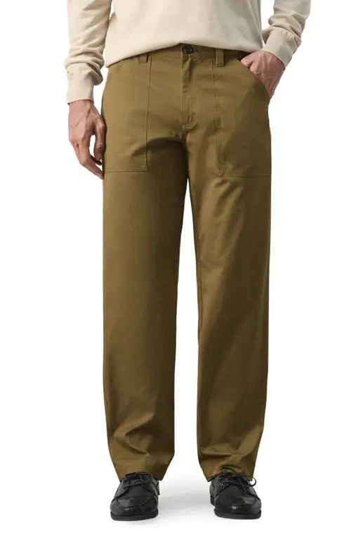 Mango Cotton Utility Pants - Ochre
