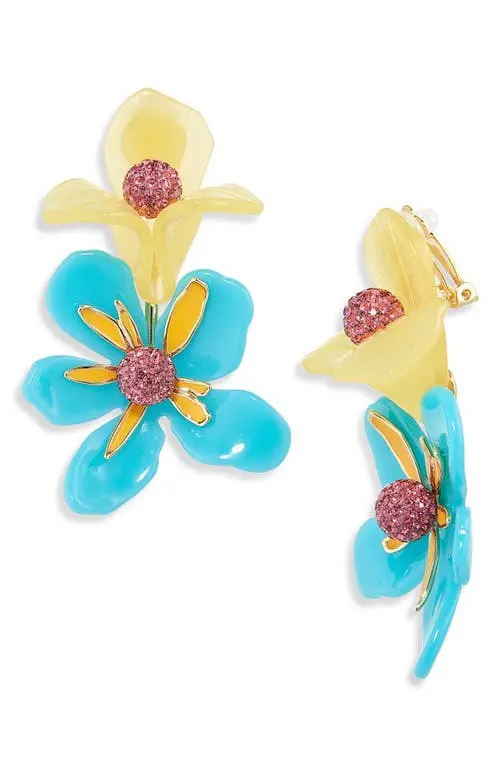 Lele Sadoughi Bouquet Paradis Clip-on Earrings - Sherbert Spray