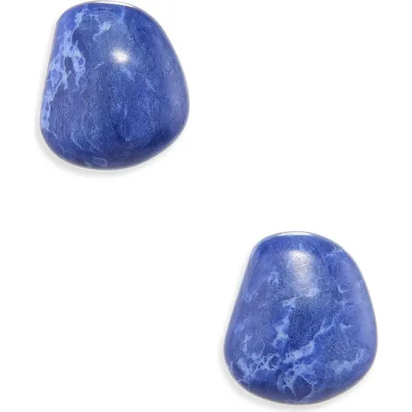 Lele Sadoughi Collector Baroque Stone Stud Earrings - Indigo