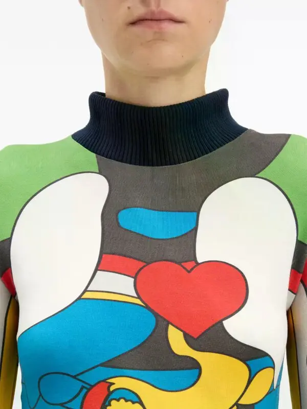 JEAN PAUL GAULTIER Body Map Print Long-sleeved Top