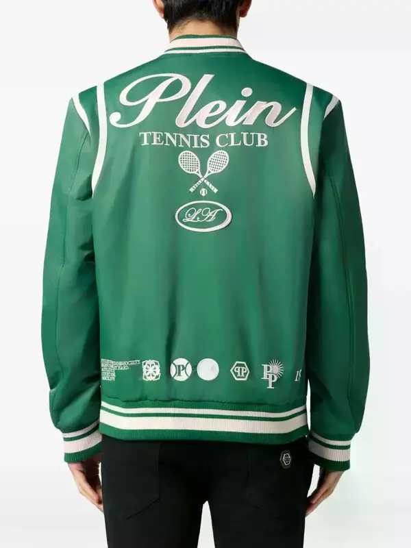 Philipp Plein Long-sleeve Bomber Jacket With Embroidered Details