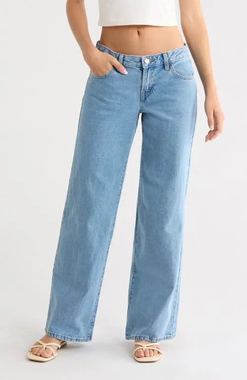 PACSUN Zoe Low Rise Girlfriend Jeans - Light Indigo