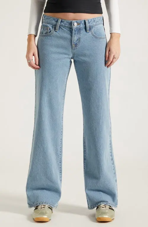 PACSUN Zoe Low Rise Girlfriend Jeans - Light Indigo