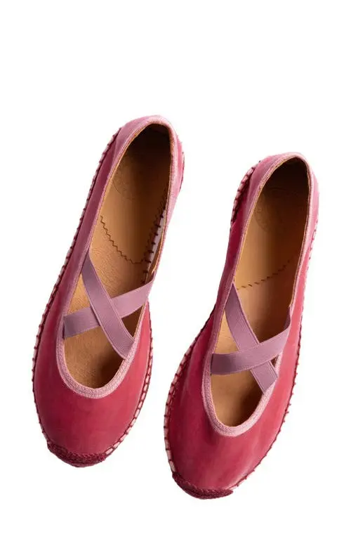 Penelope Chilvers Chico Mary Jane Espadrille Flat - Rose