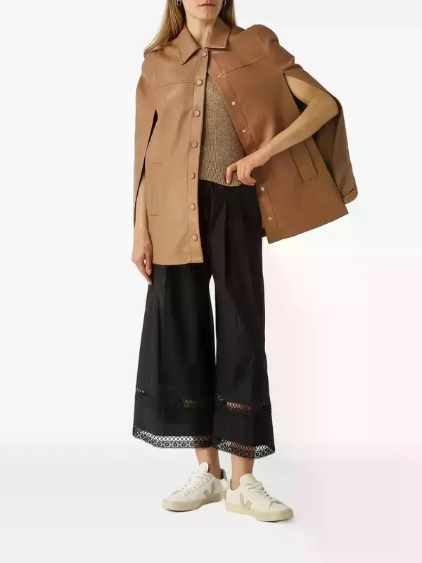 TWINSET Metallic Effect Ribbed-knit Round Neck Top - Gold