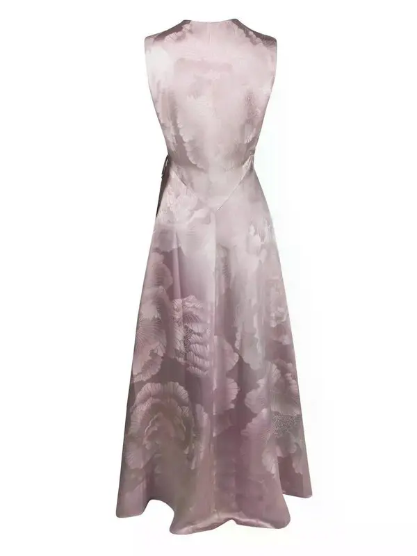 Carine Gilson Floral-jacquard Silk Nightdress