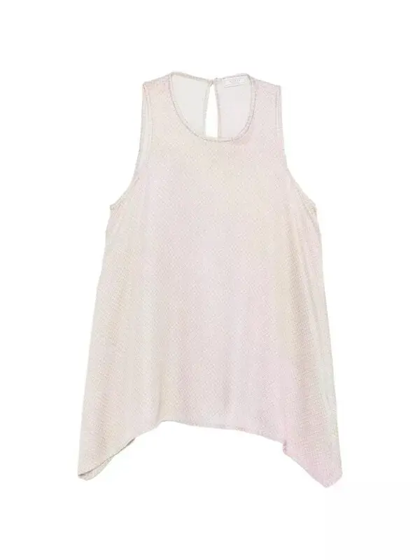 Peserico Geometric-print Sleeveless Blouse