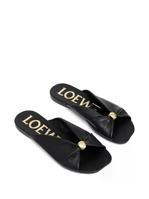 Loewe Leather Flat Sandals