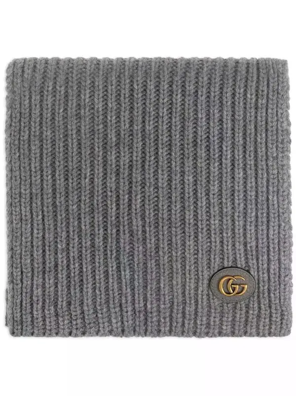Gucci Logo-patch Knit Scarf