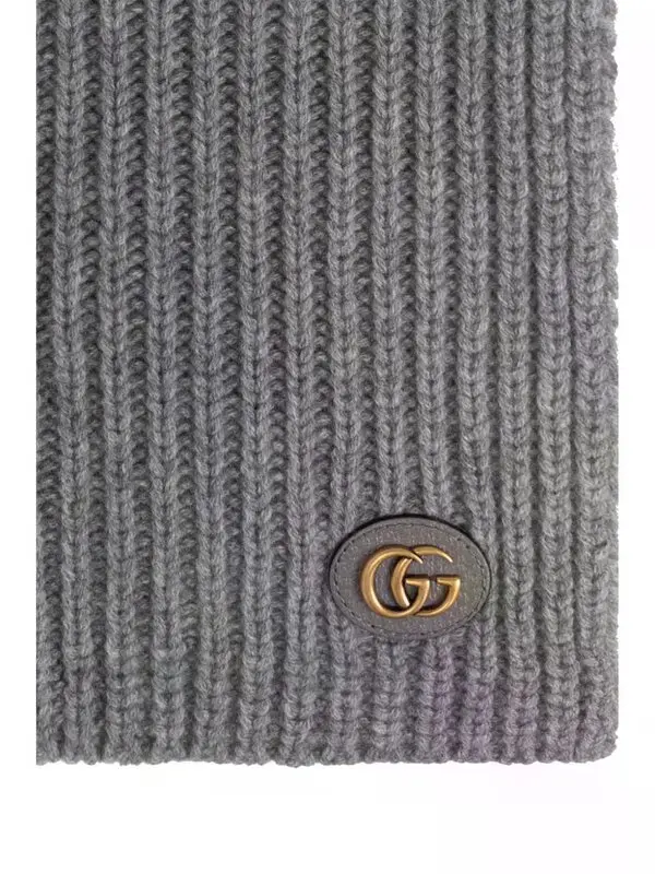 Gucci Logo-patch Knit Scarf