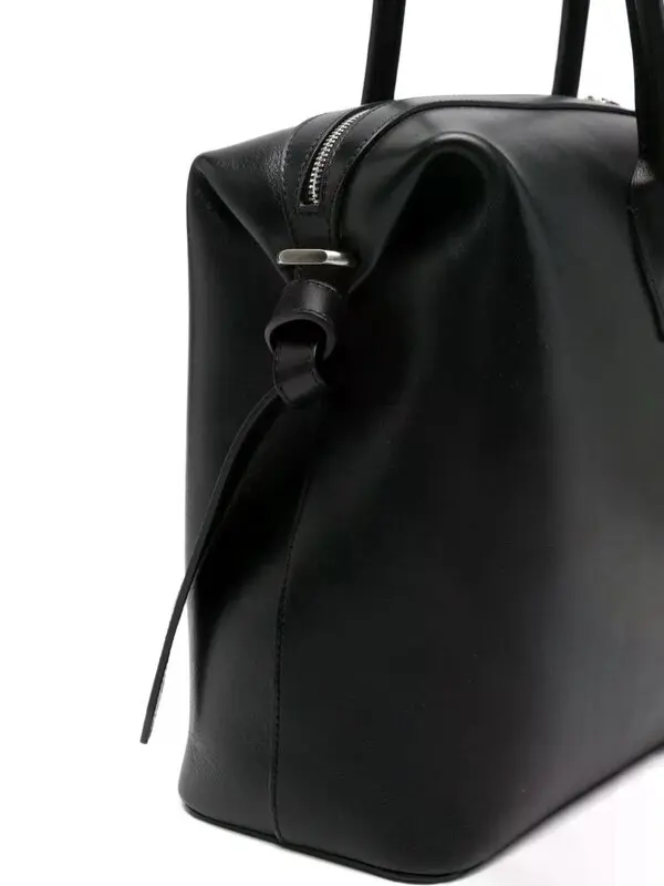 Yuzefi Large Brioche Leather Tote Bag - Black