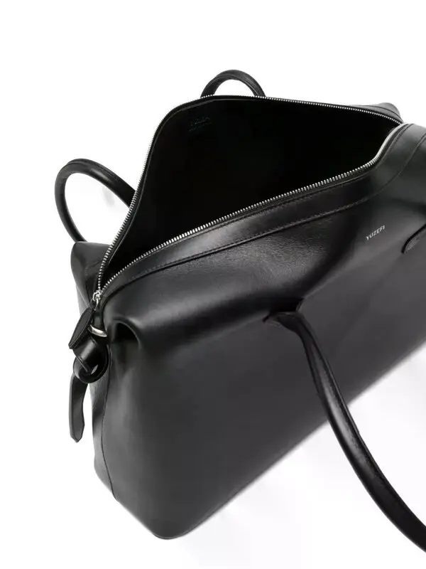 Yuzefi Large Brioche Leather Tote Bag - Black