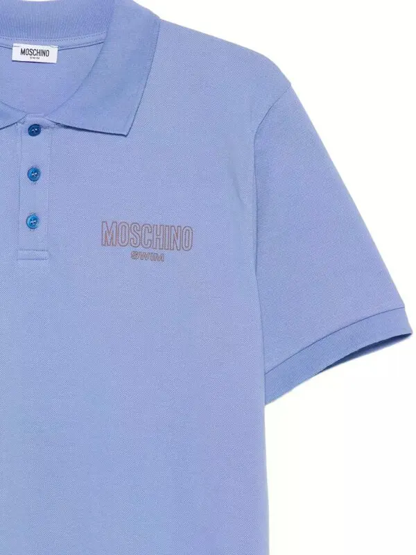 Moschino Logo-print Polo Shirt - Blue