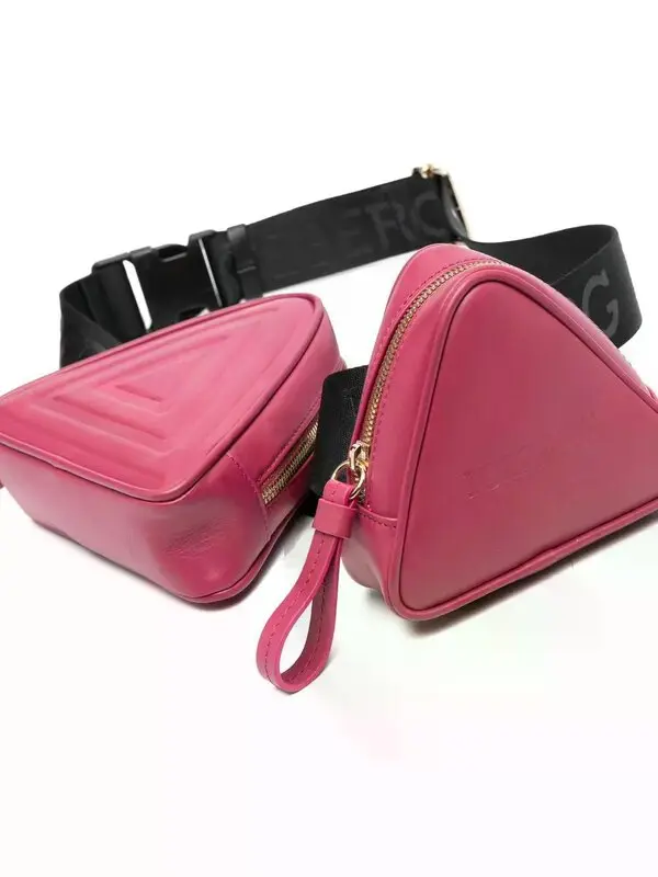 Iceberg Leather Triangle Belt Bag - Pink