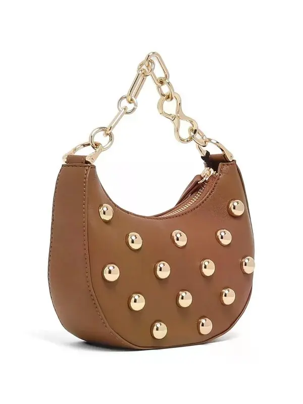 TWINSET Stud-embellished Leather Clutch With Chain Handle