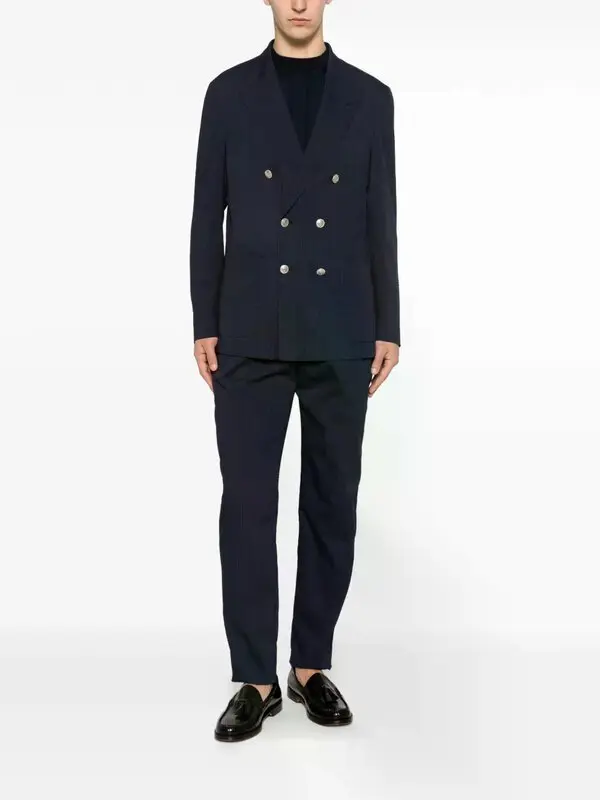 Eleventy Double-breasted Chest-pocket Suit