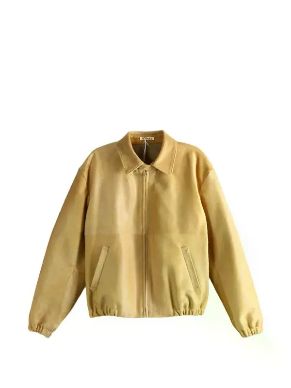 Auralee Zip-up Leather Jacket