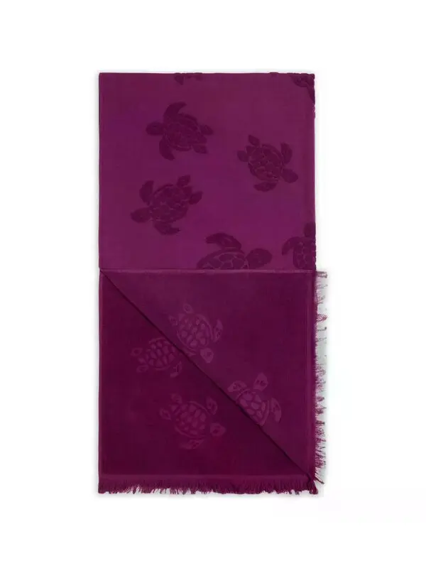 Vilebrequin Jacquard-turtle Towel - Purple