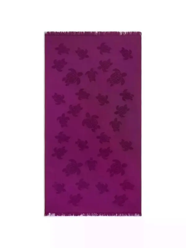 Vilebrequin Jacquard-turtle Towel - Purple
