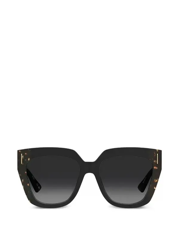 Moschino Tortoiseshell Square Frame Sunglasses - Black