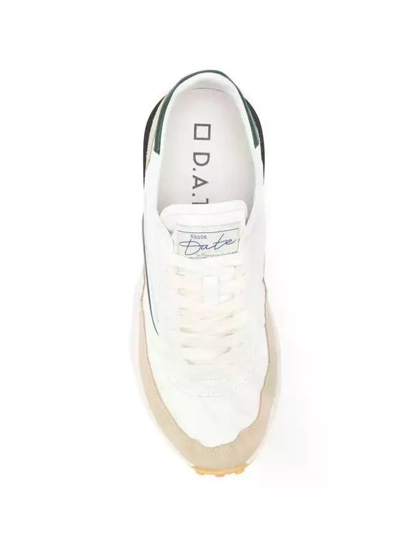 D.a.t.e. Panelled Suede-trim Sneakers - White