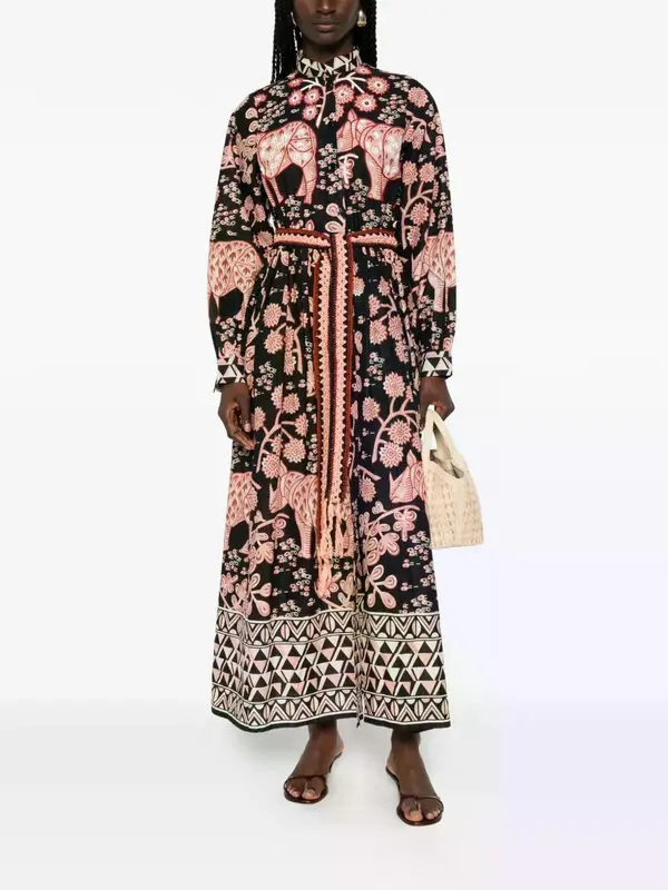 CONNOR&BLAKE Sequin-embellished Animal-print Maxi Dress