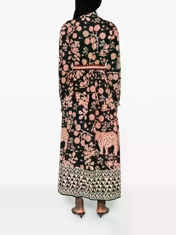 CONNOR&BLAKE Sequin-embellished Animal-print Maxi Dress