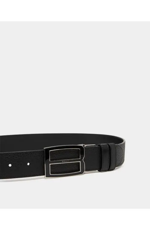 Bally Iconic Buckle Adjustable And Reversible Leather Belt
