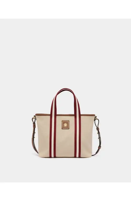Bally Edelbliss Tote Bag In Canvas With Ribbon - White