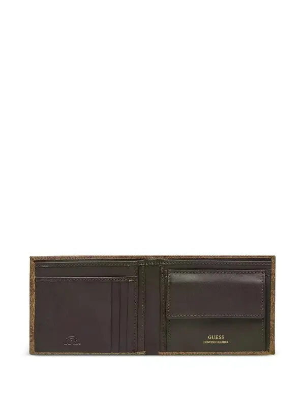 Guess Milano Monogram-pattern Wallet - Neutrals