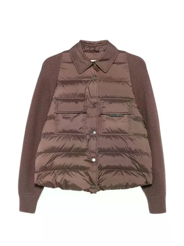 Brunello Cucinelli Quilted Panel Jacket - Brown