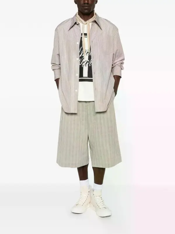 AMI Paris De Coeur Striped Shirt