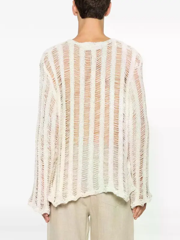 Séfr Aetas Ladder-knit Long-sleeve Sweater