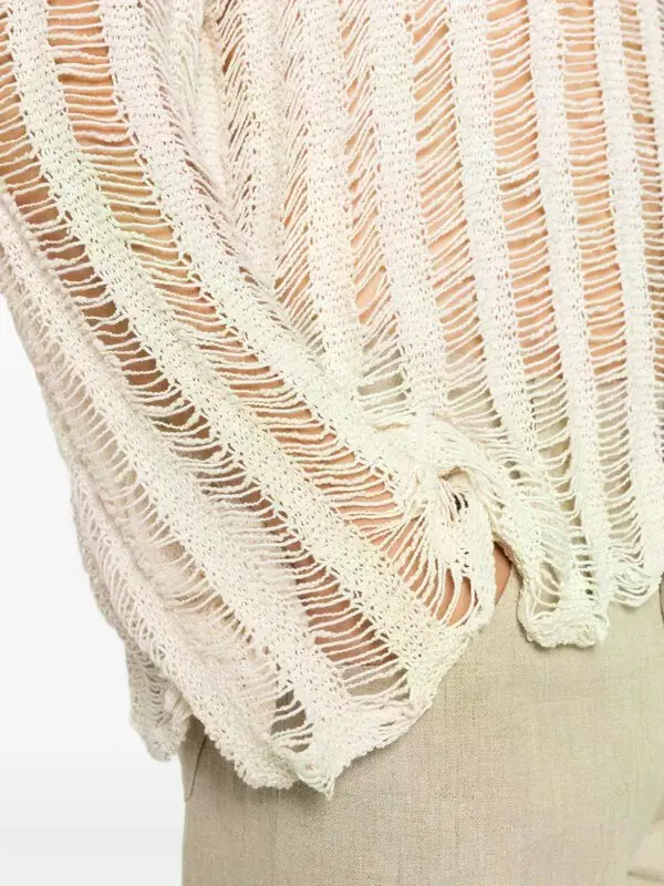 Séfr Aetas Ladder-knit Long-sleeve Sweater