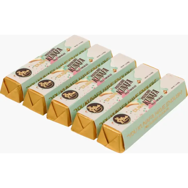 THE DODO CHOCOLATES Dubai Style Milk Chocolate 5-bar Multipack - Pistachio