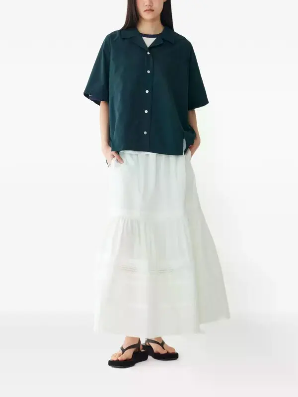 STUDIO TOMBOY Pleated-back Camp-collar Shirt