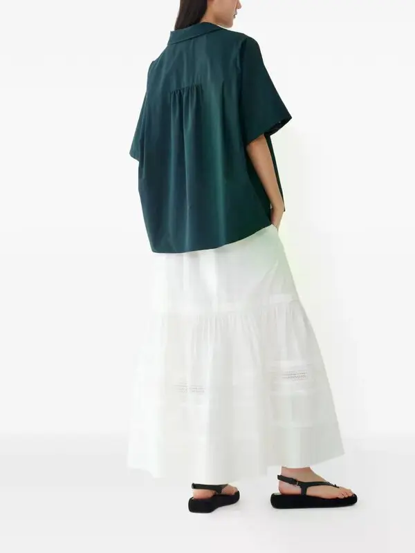STUDIO TOMBOY Pleated-back Camp-collar Shirt