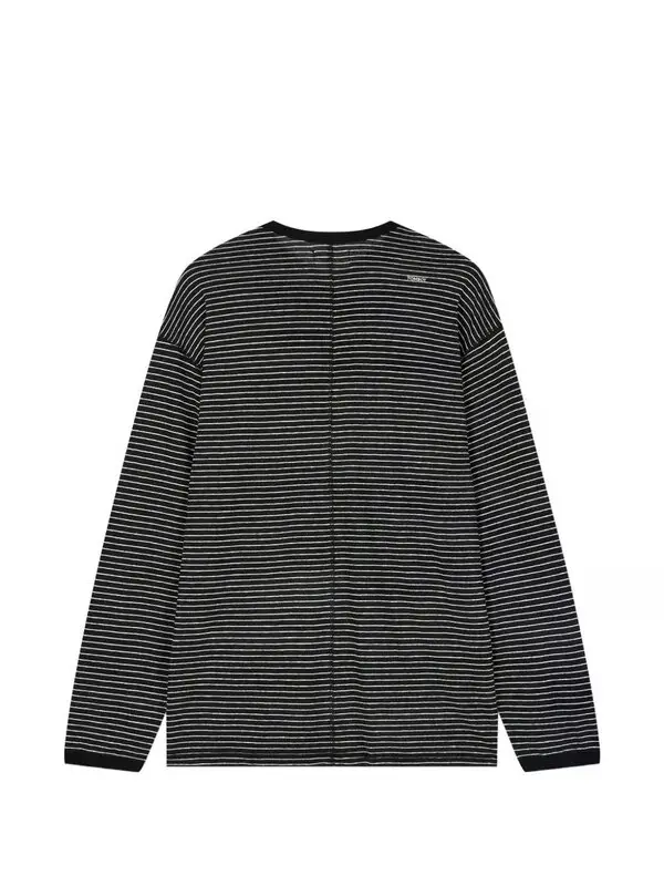 STUDIO TOMBOY Striped Henley T-shirt - Black