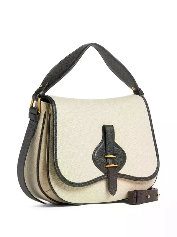 COCCINELLE Leather-trim Canvas Medium Tote Bag