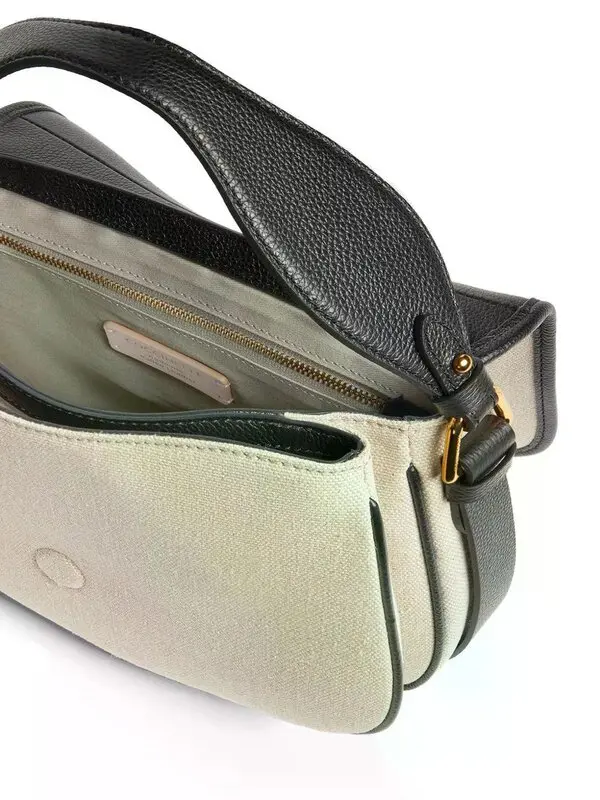 COCCINELLE Leather-trim Canvas Medium Tote Bag