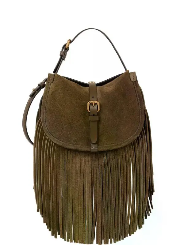 Etro Shoulder Bag With Fringe Detailing - Green