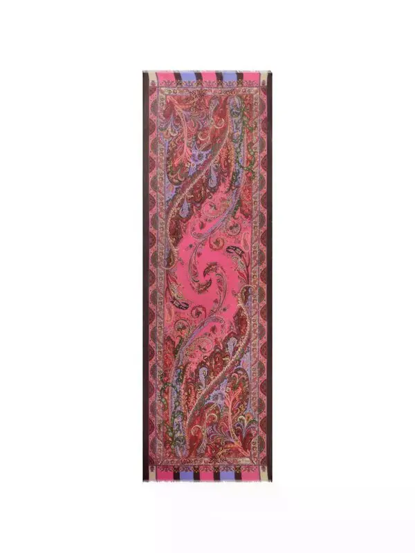 Etro Floral-motif Silk Scarf - Pink